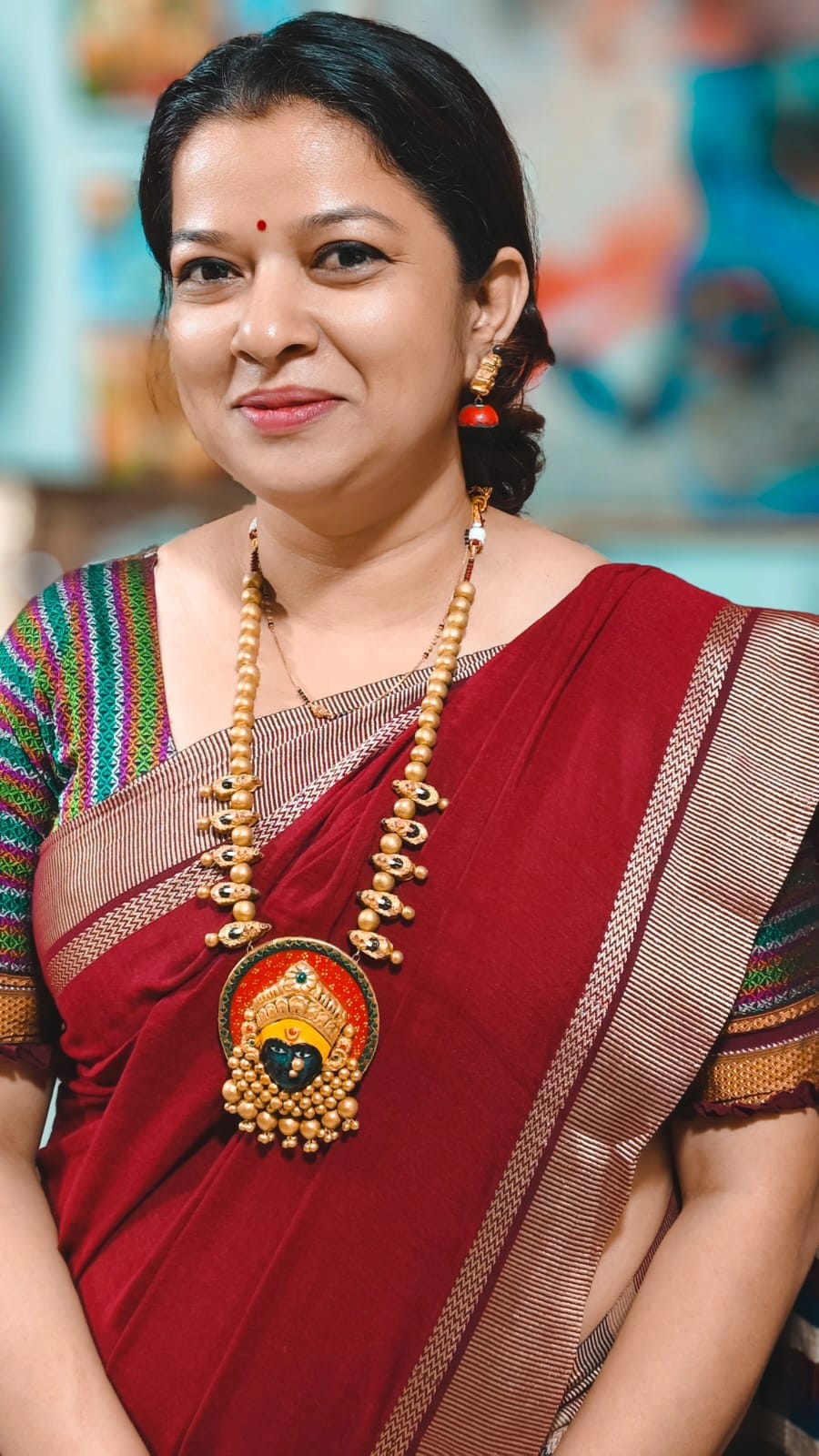 Kolhapuri Mahalaxmi set – Terra Cotta Rang Kunchal Arts